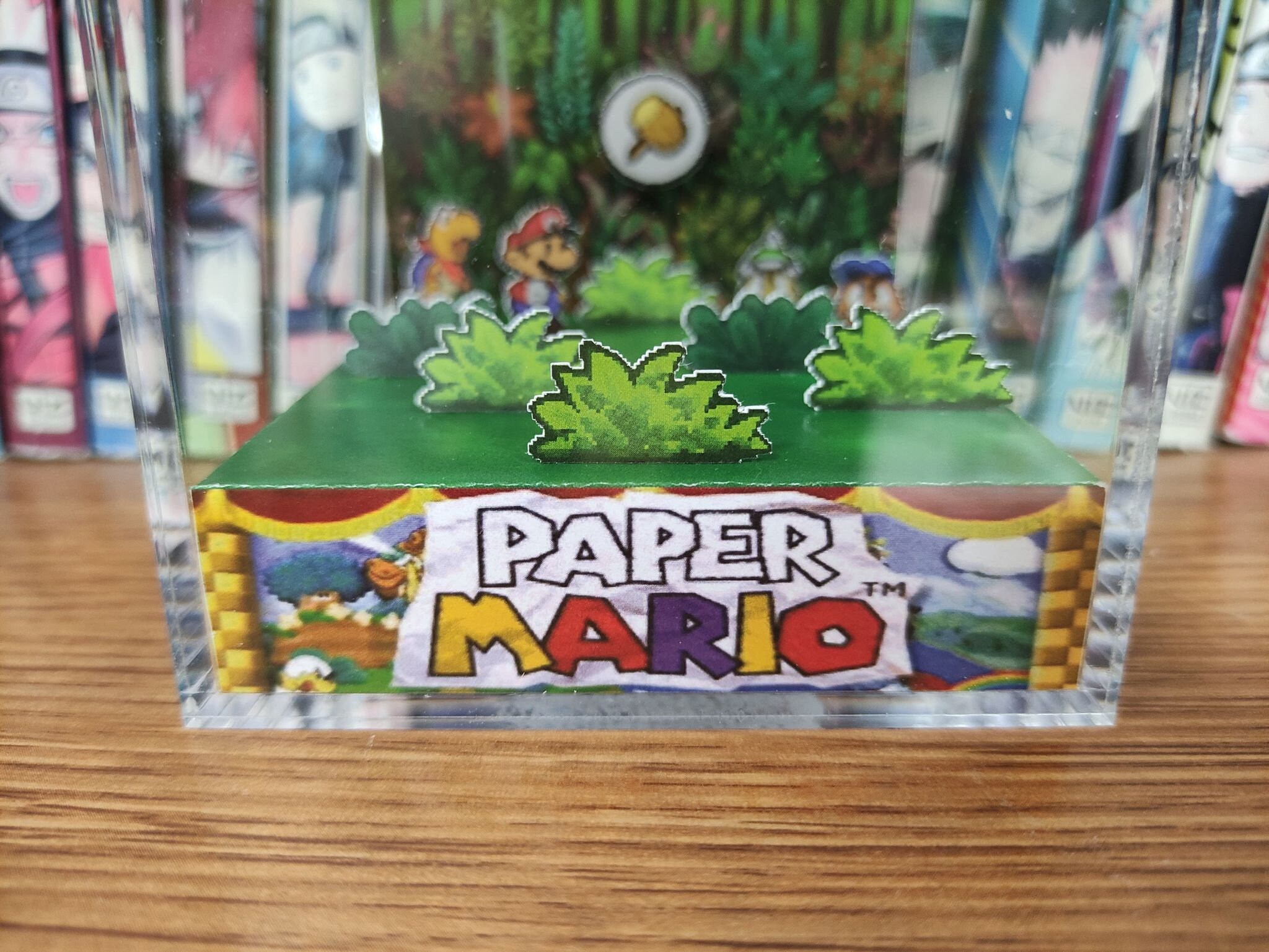 Mario Diorama - Paper Mario, Mario 3D Diorama Cube, Handmade Crystal ...