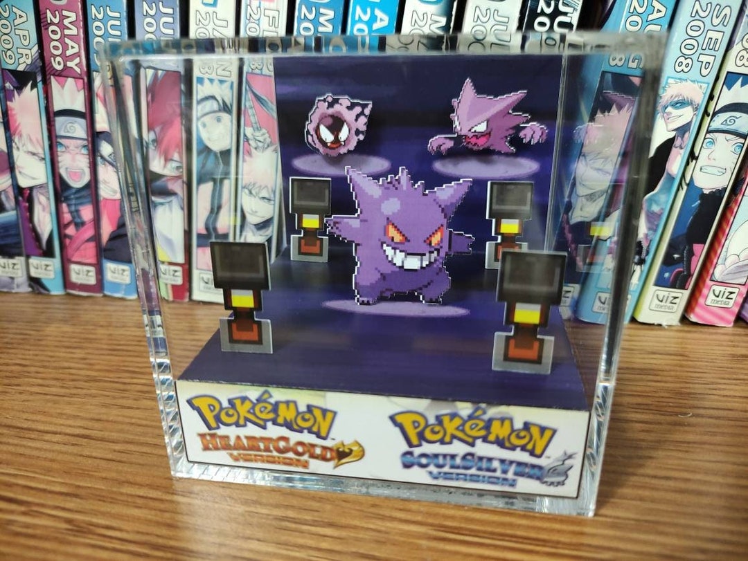 Pokemon Evolution Gengar HGSS, Pokemon Gengar 3D Diorama Cube, Gengar ...