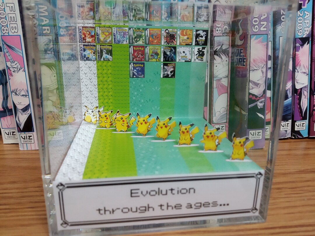 Pokemon Generation Pikachu, Pokemon Pikachu 3D Diorama Cube, Pokemon ...