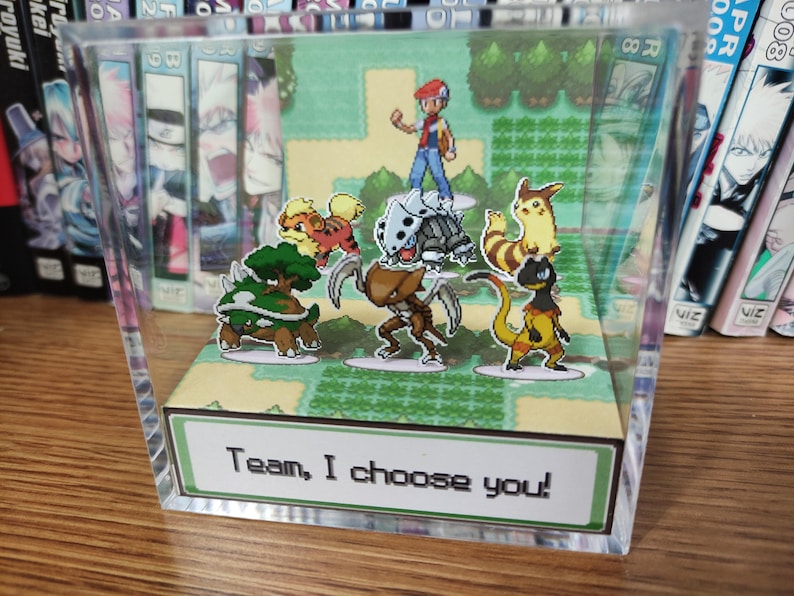 CUSTOMIZABLE Pokemon TEAM Diorama, Custom Pokemon Diorama, Pick 6 ...