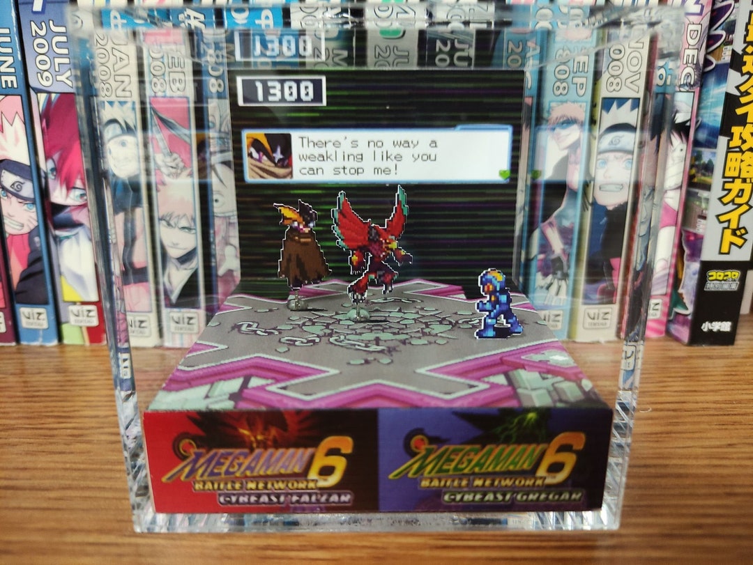 Mega Man Diorama - Mega Man Vs Bass Falzar (battle Network), Mega Man ...
