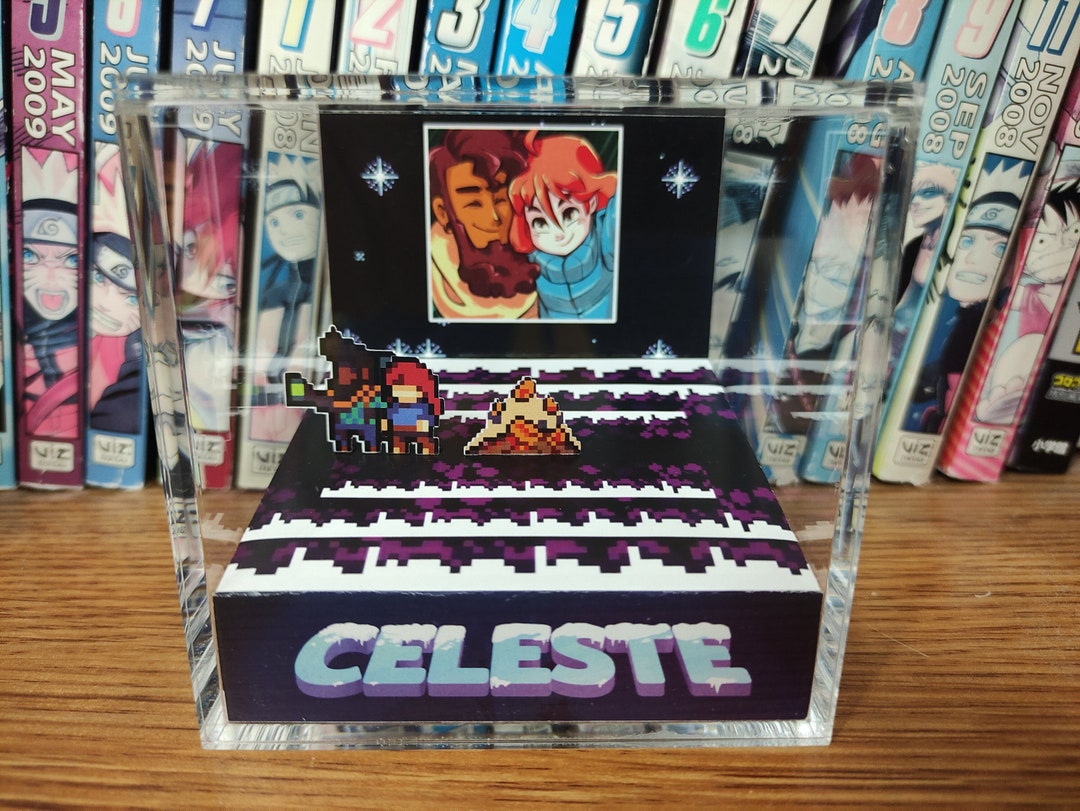 Celeste Campfire Selfie Diorama - Madeline and Theo, Celeste 3D Diorama ...