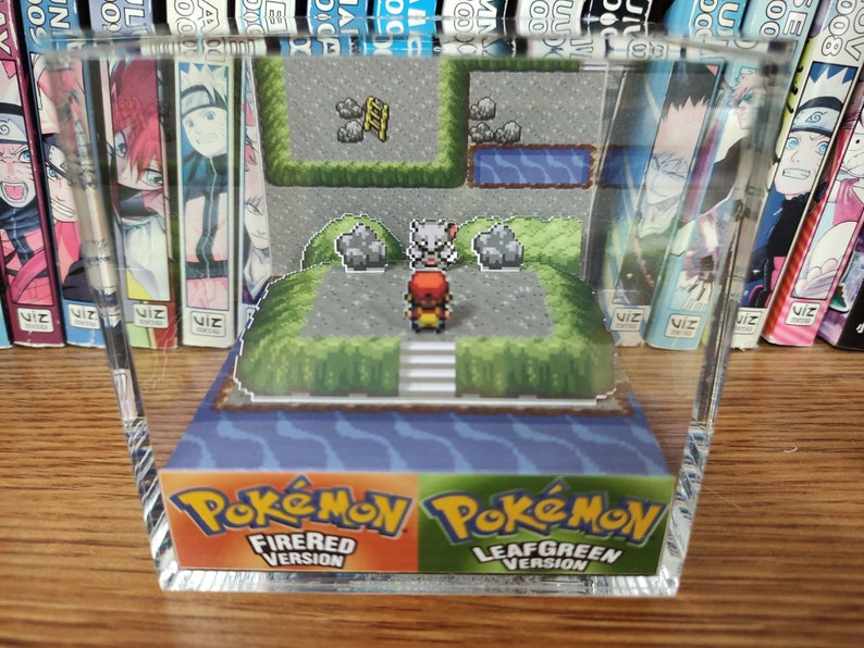 Mewtwo (cerulean Cave), Mewtwo 3D Diorama Cube, Mewtwo Handmade Crystal ...