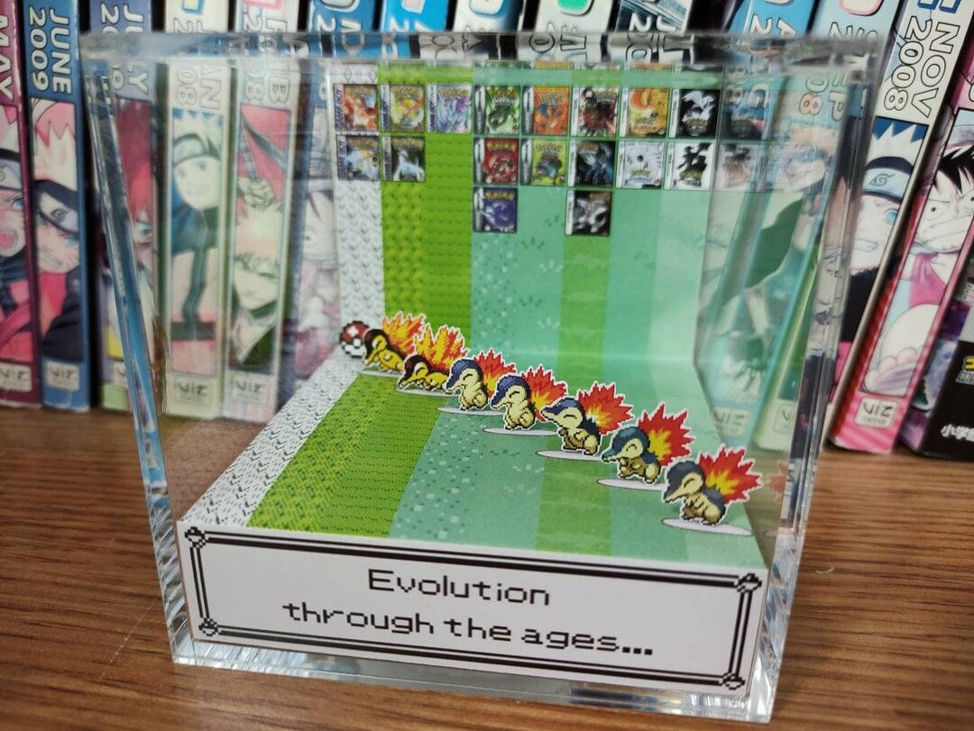 Generation Cyndaquil, Cyndaquil 3D Diorama Cube, Cyndaquil Handmade ...