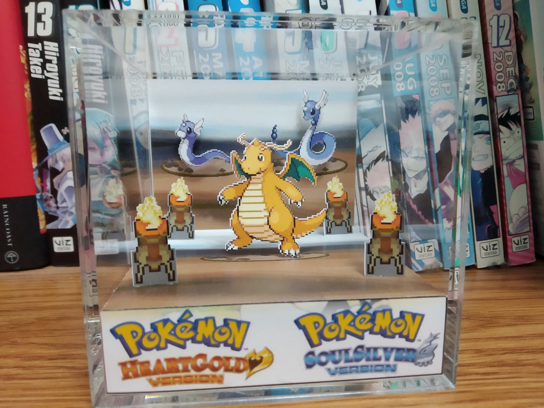 Evolution Dragonite (HGSS), Dratini Dragonair Dragonite 3D Diorama Cube ...