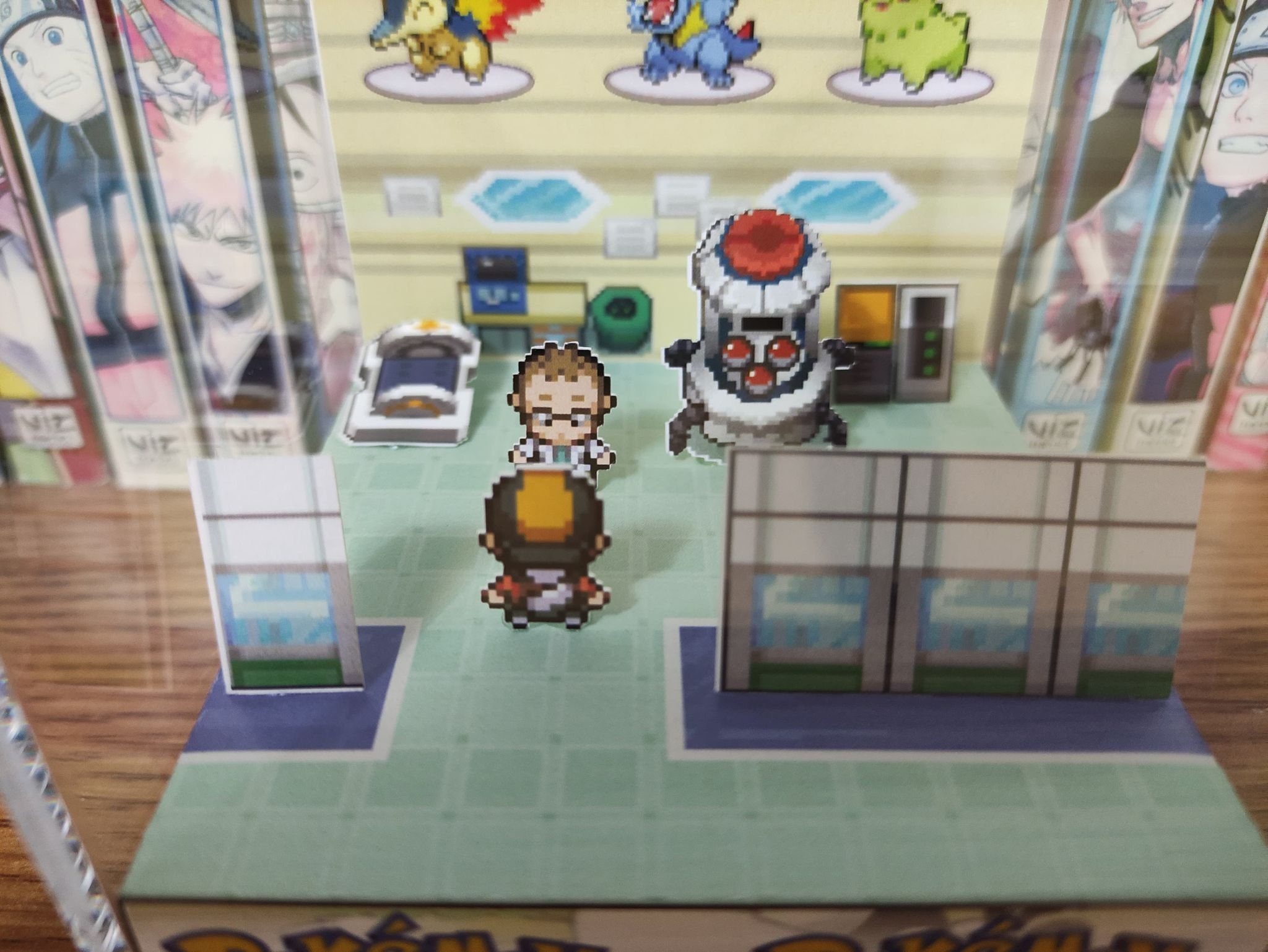Pokemon Elm’s Lab Diorama Cube Scene With Cyndaquil, Totodile ...