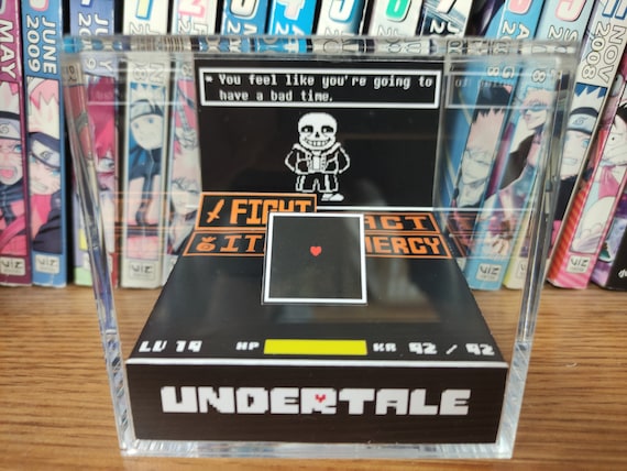 Undertale Diorama Frisk and Sans Battle undertale Boss | Etsy
