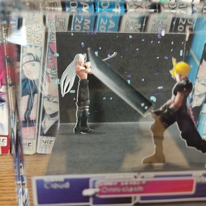 Final Fantasy VII - Sephiroth Vs Cloud - Final Fantasy 3D Diorama Cube ...