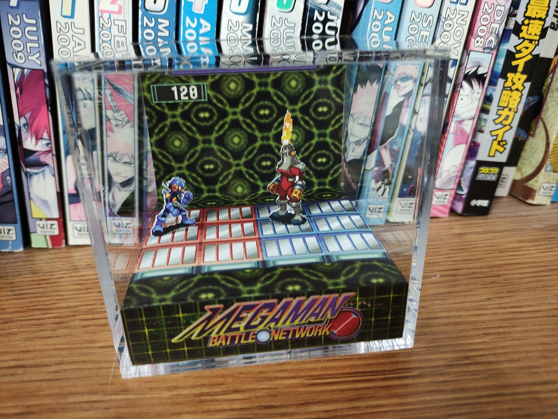 Mega Man Diorama - Mega Man Vs Fireman (battle Network), Mega Man 3D ...