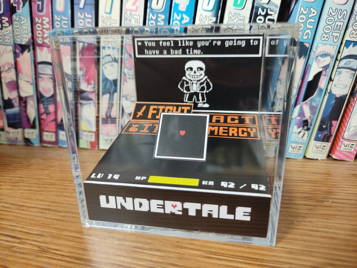 Undertale Diorama Frisk and Sans Battle undertale Boss | Etsy