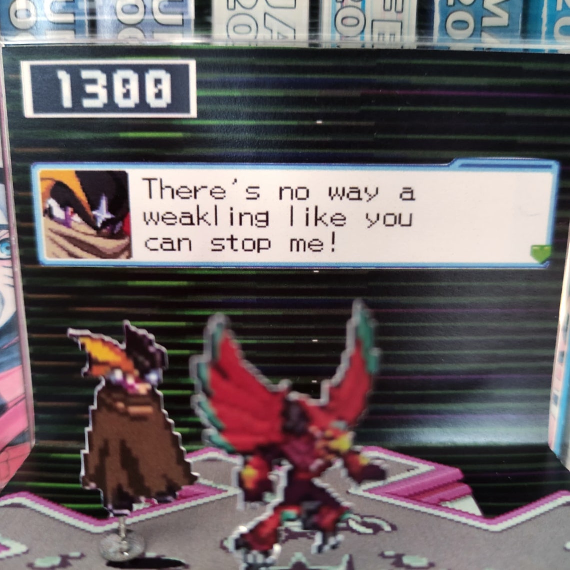 Mega Man Diorama Mega Man Vs Bass Falzar battle Network - Etsy