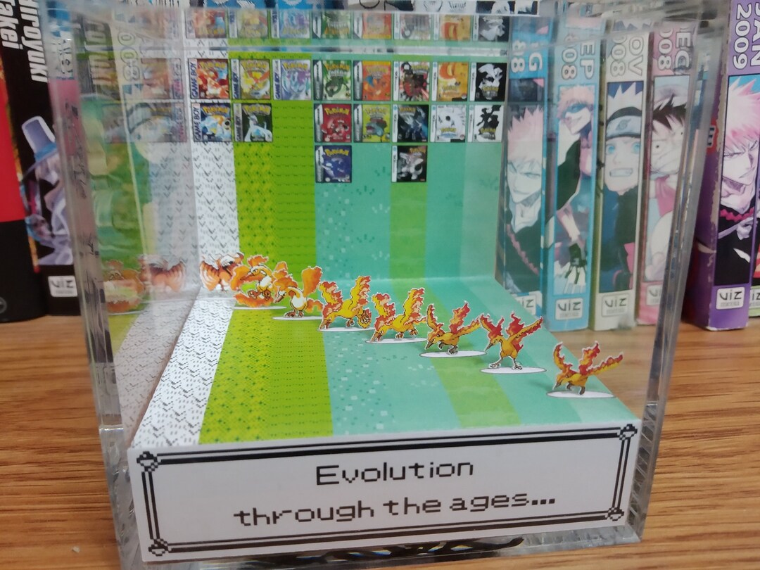Pokemon Generation Moltres Diorama Cube – Evolution Through the Ages ...