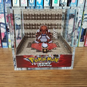 Groudon cave of Origin, Groudon 3D Diorama Cube, Groudon Handmade ...