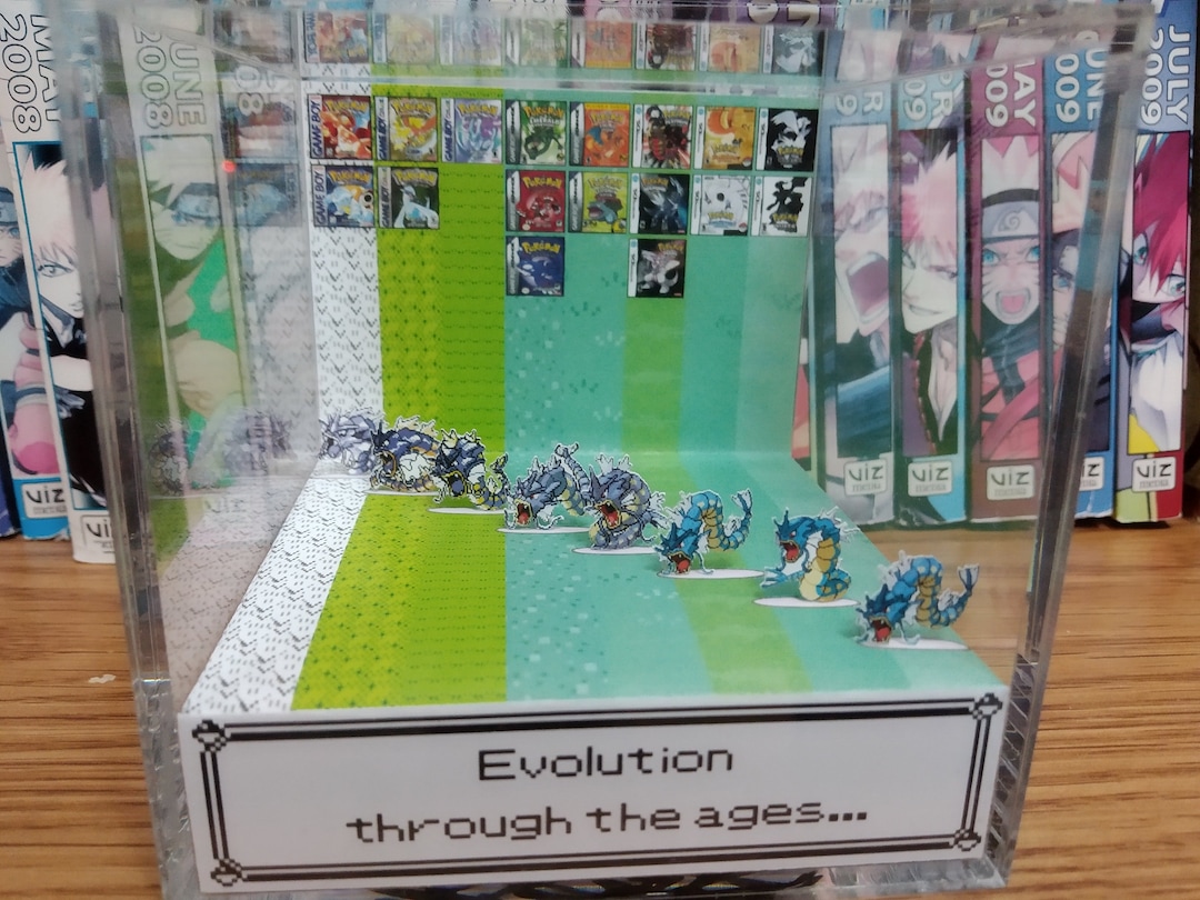 Pokemon Generation Gyarados, Gyarados Pokemon 3D Diorama Cube, Gyarados ...