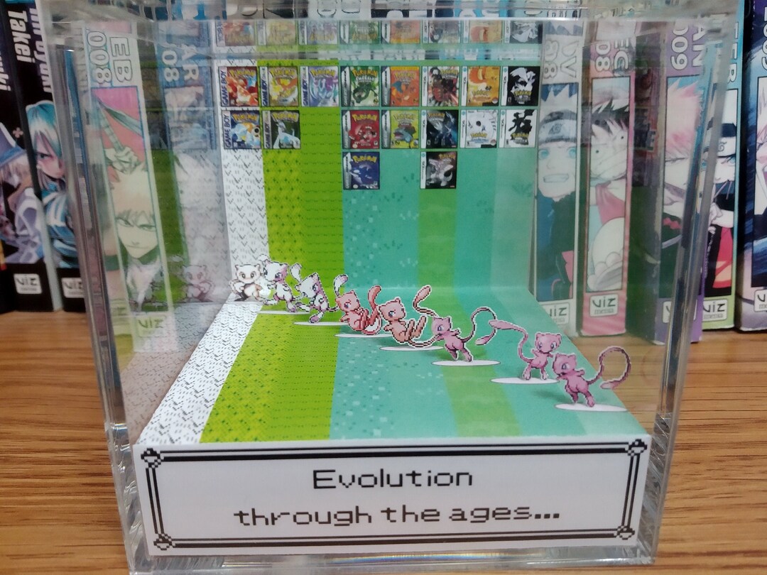 Pokemon Generation Mew, Mew Pokemon 3D Diorama Cube, Mew Pokemon ...