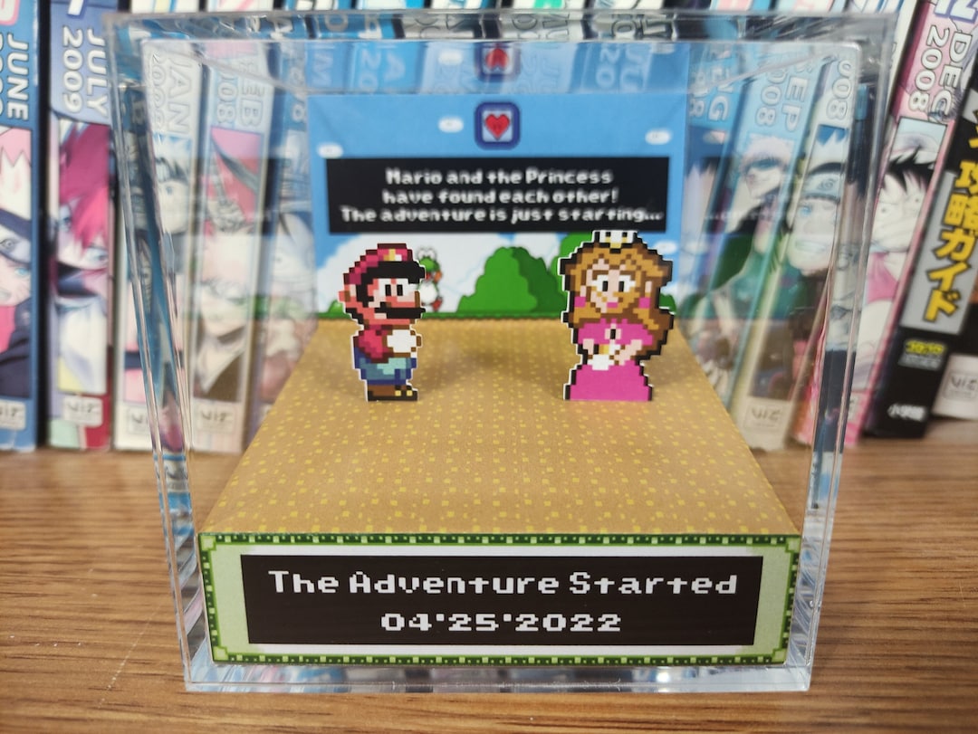 Mario and Peach SMW Anniversary Diorama - Mario Couples Date Box, Mario ...