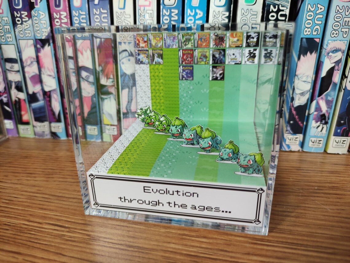 Pokemon Generation Bulbasaur, Pokemon Bulbasaur 3D Diorama Cube ...