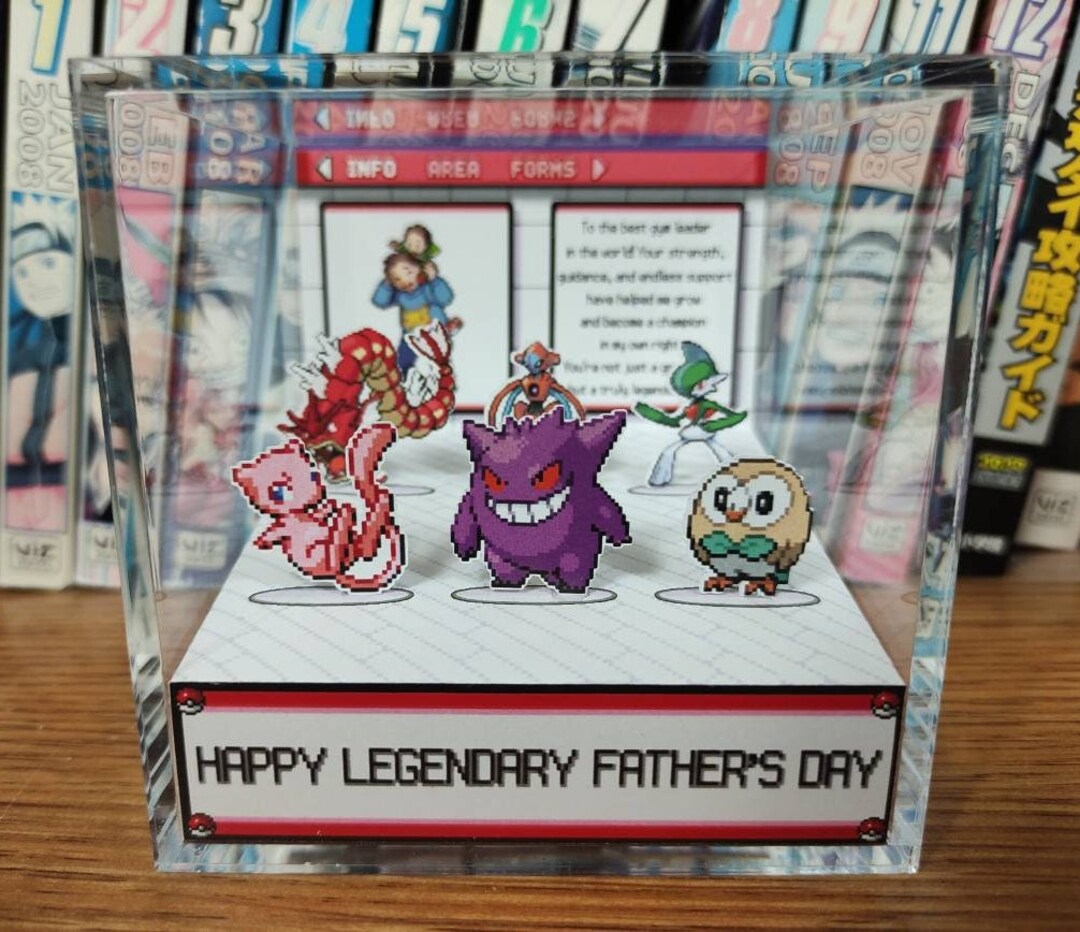 CUSTOMIZABLE Happy Father's Day Pokemon Box, Pokemon Happy Father's Day ...