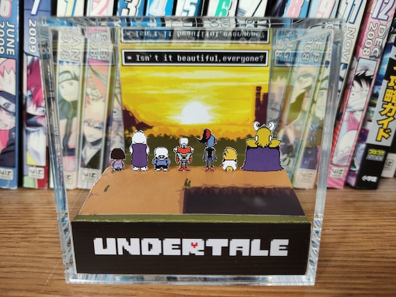 Undertale Diorama Sunset Together undertale Ending | Etsy