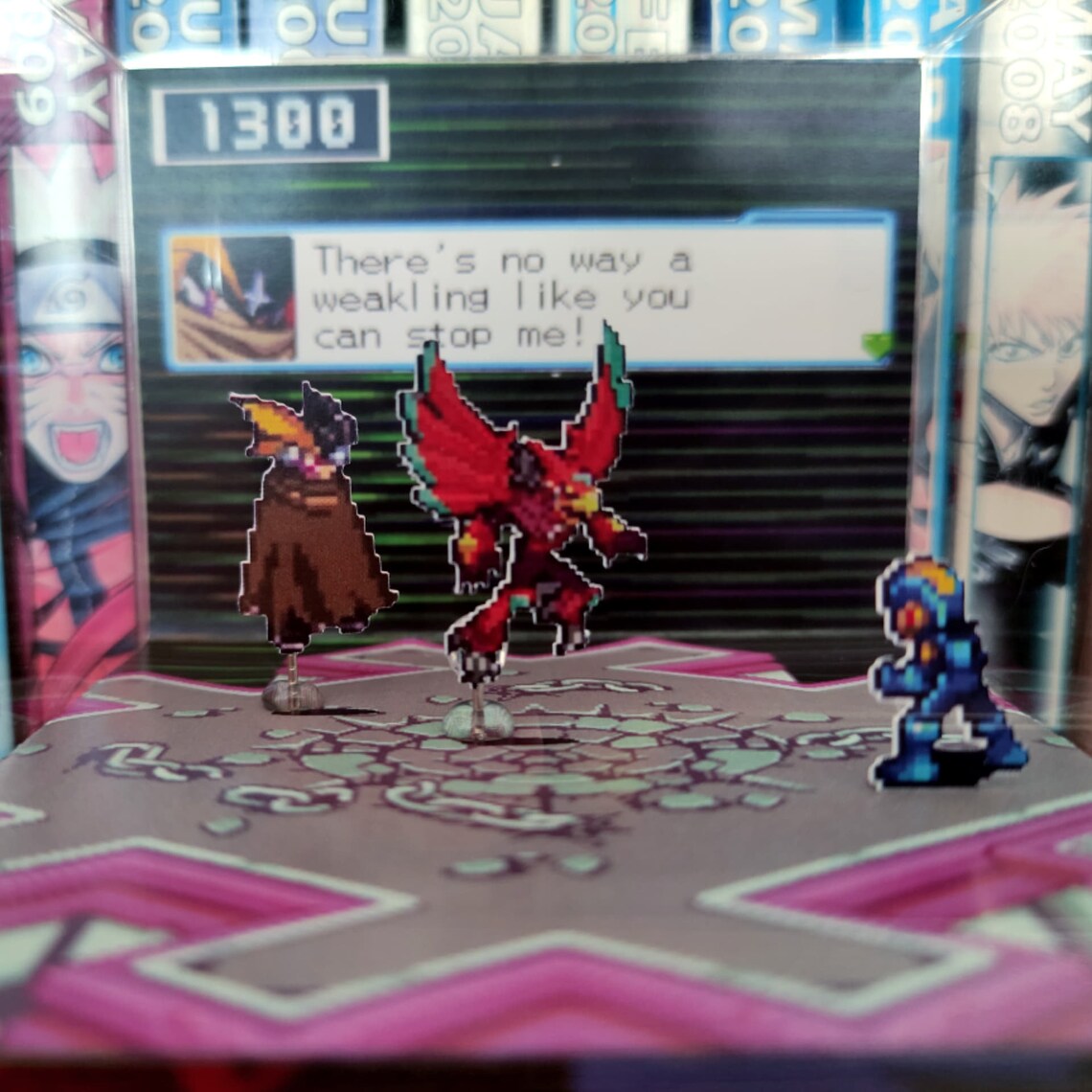 Mega Man Diorama Mega Man Vs Bass Falzar battle Network - Etsy