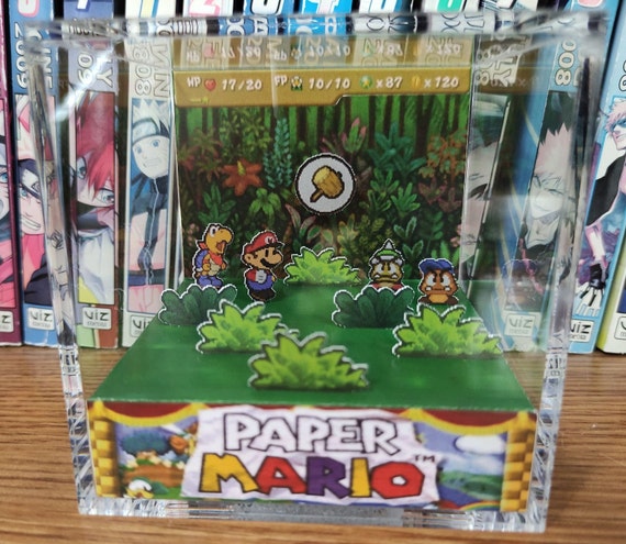 Mario Diorama Paper Mario Mario 3D Diorama Cube Handmade | Etsy