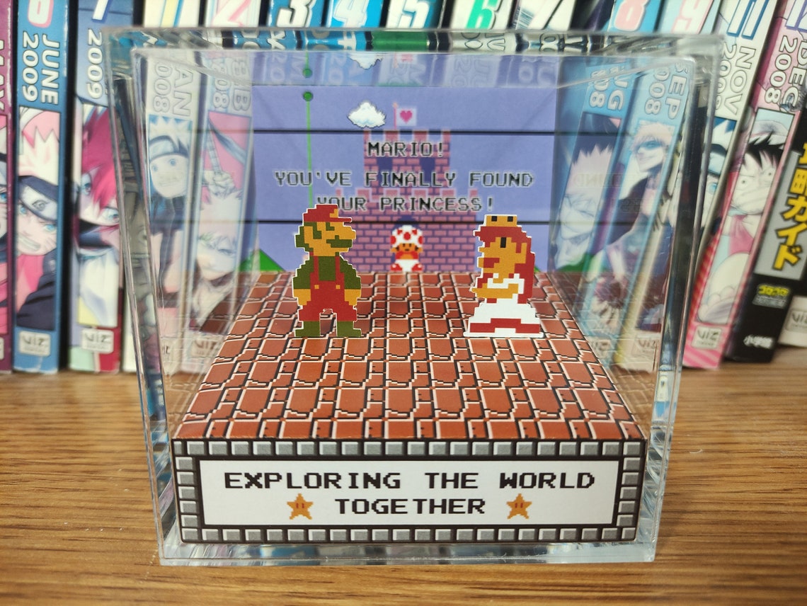 Mario and Peach Smbros Anniversary Diorama - Mario Couples Date Box ...