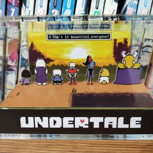 Undertale Diorama - Sunset Together (undertale Ending) LAR, Undertale 3D Diorama Cube, Handmade ...