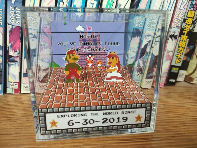 Mario and Peach Smbros Anniversary Diorama - Mario Couples Date Box ...