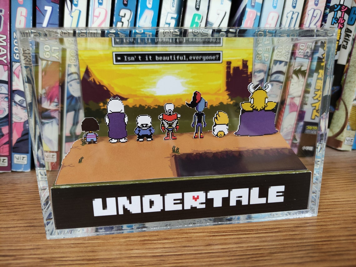 Undertale Diorama Sunset Together undertale Ending LAR - Etsy