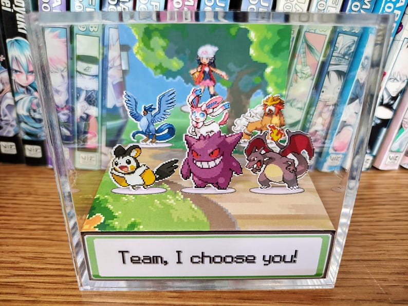 CUSTOMIZABLE Pokemon TEAM Diorama, Custom Pokemon Diorama, Pick 6 ...