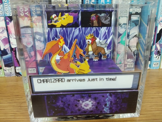 Spell of the Unown Charizard vs Entei Pokémon 3D Diorama | Etsy