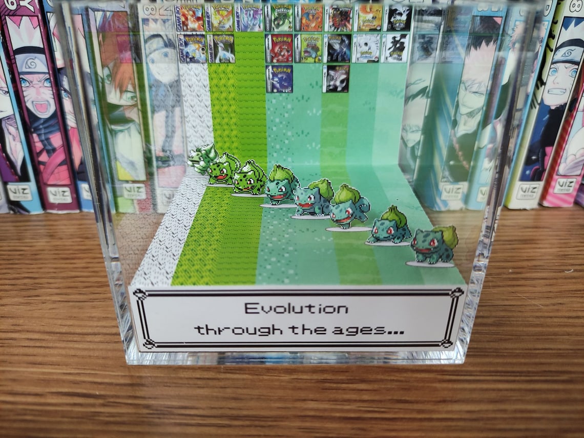 Pokemon Generation Bulbasaur, Pokemon Bulbasaur 3D Diorama Cube ...