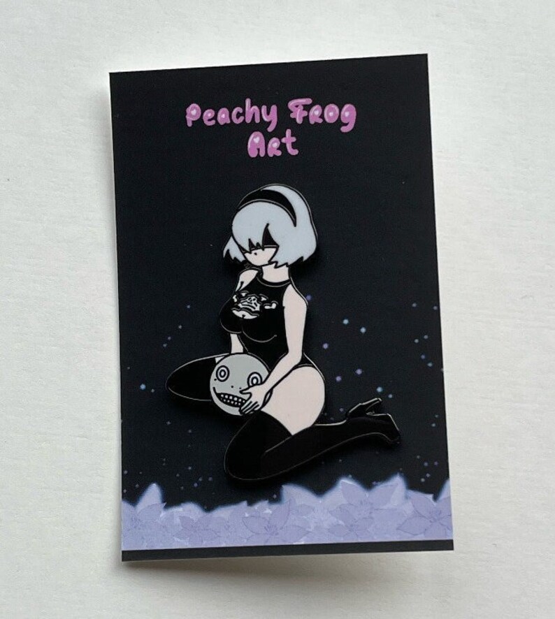 2B Nier Automata Enamel Pin 1.5 Inch Nier Replicant Emil Pin Badge ...