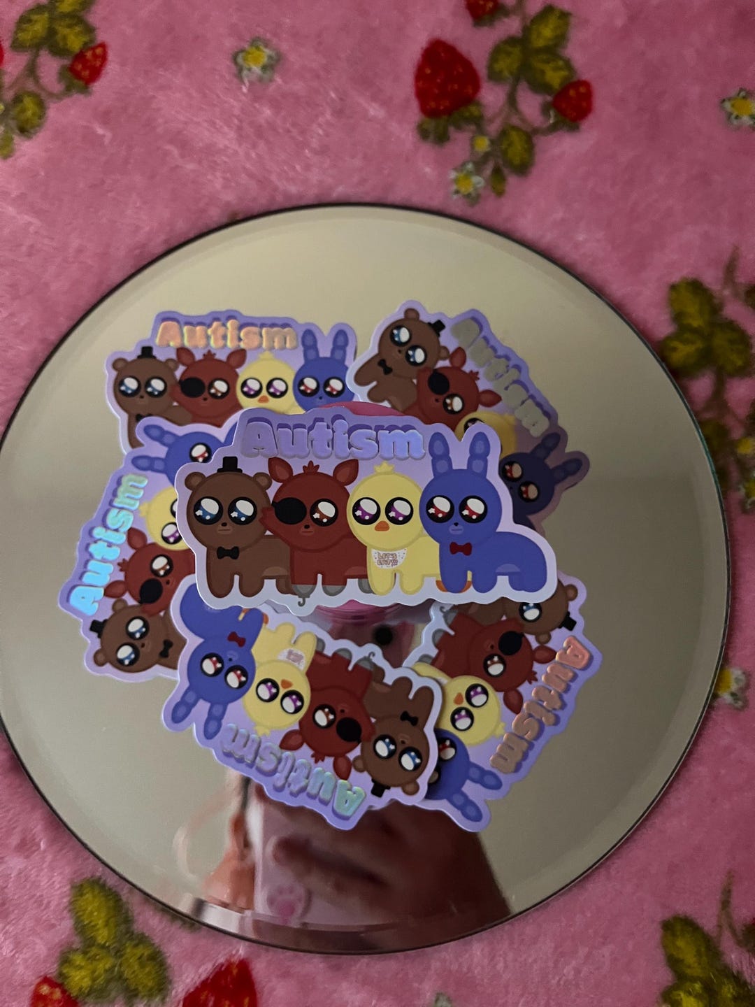 Fnaf ‘AUTISM’ Holographic Foil Sticker Five Nights at Freddys Autism ...