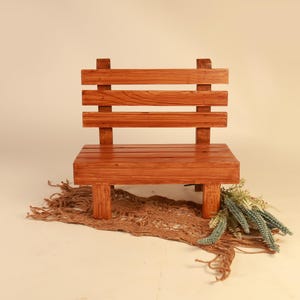 Rustic Wooden Baby Photography Bench Newborn & Kids Photoshoot Prop ...