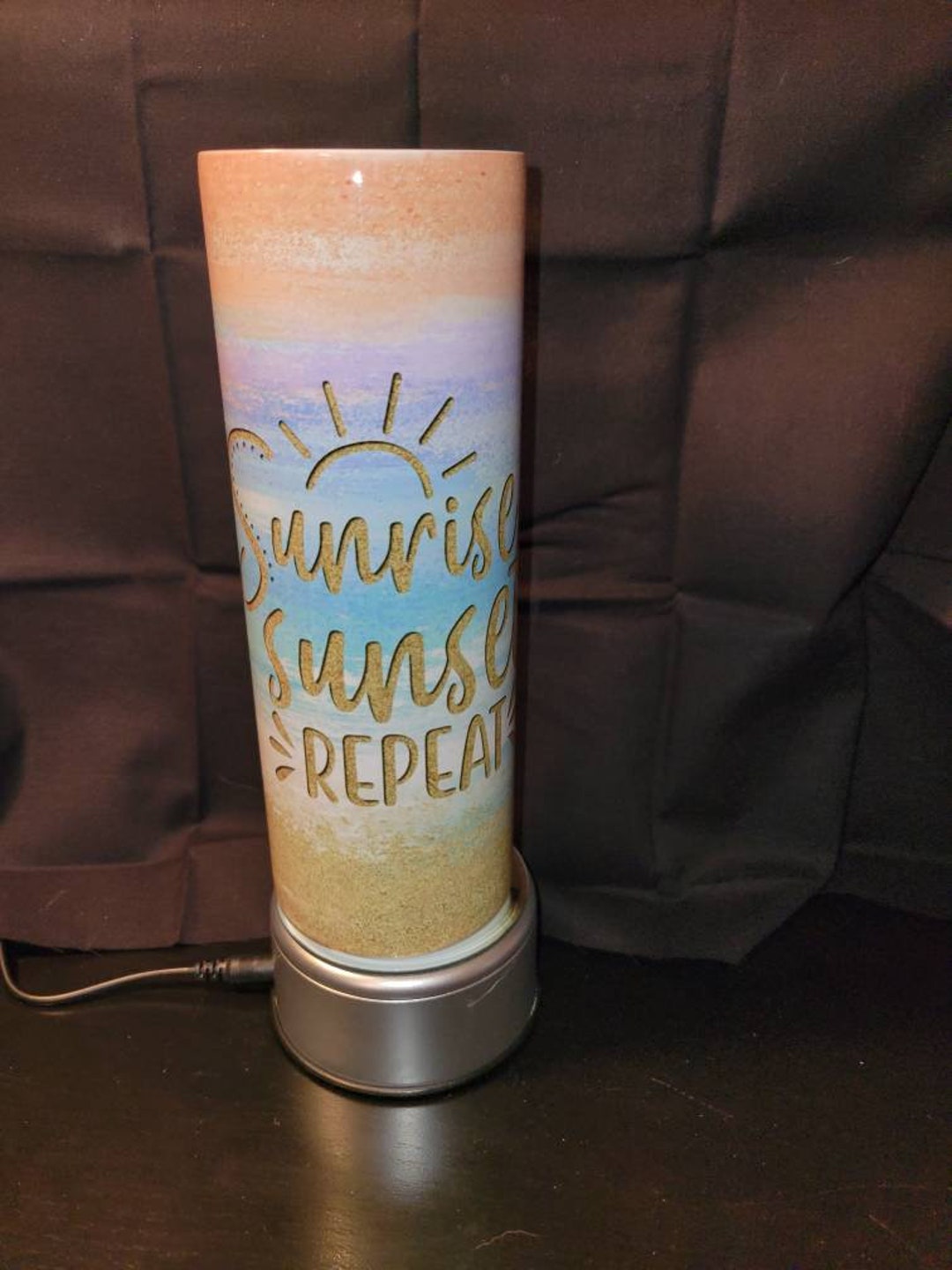Beach Tumble Sunrise Tumbler Insulated Skinny Tumbler With - Etsy