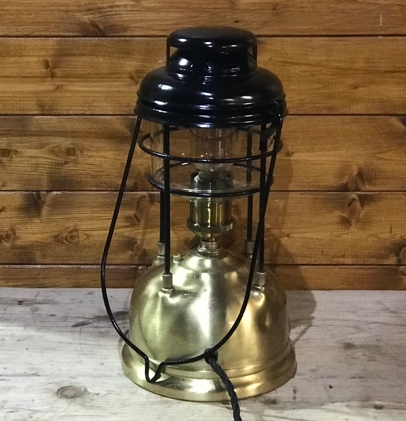 Vintage 1950's Tilley Lamp Black Hood Electric | Etsy