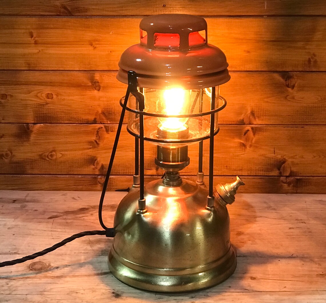 Vintage 1950's Tilley Lamp Orange Hood Electric | Etsy