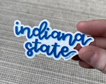 Indiana State Sticker - Etsy