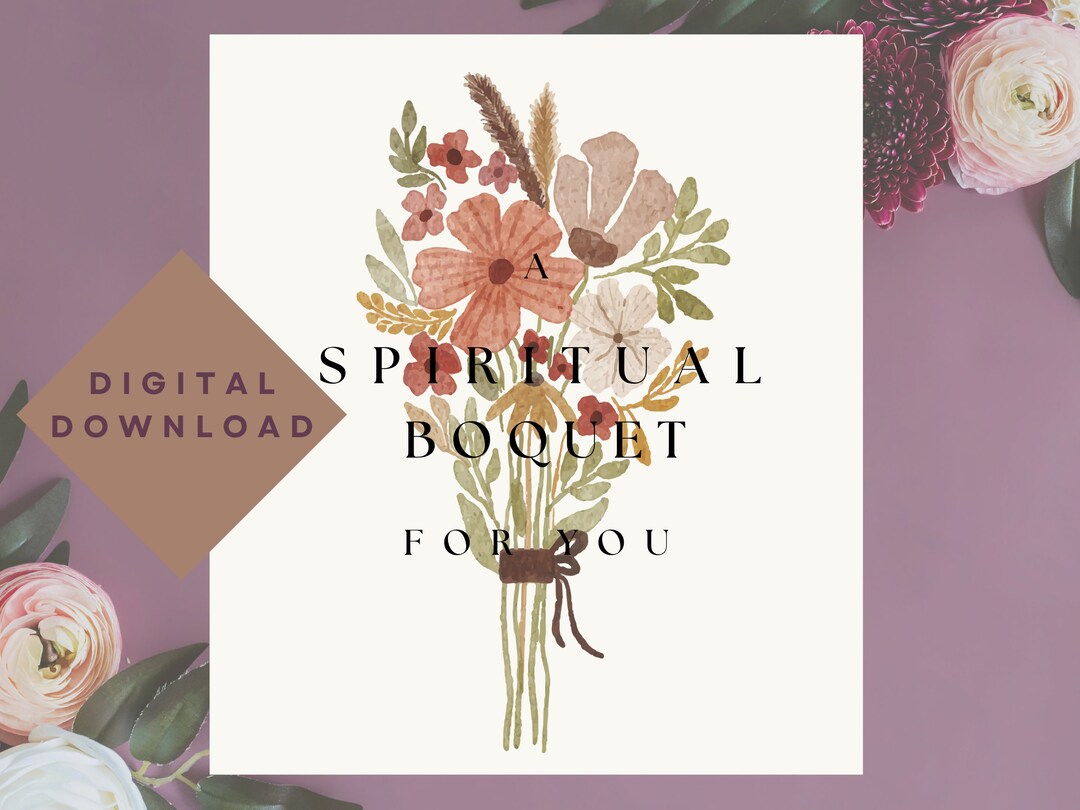 Spiritual Bouquet Prayer Card Digital Download Religious Catholic Gifts ...