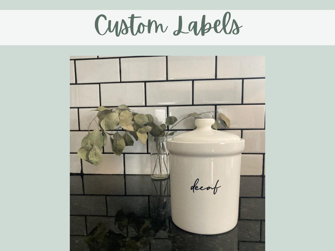 Custom Pantry and Kitchen Labels Food Storage Labels Custom Vinyl ...