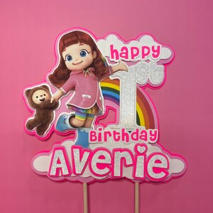 Rainbow Ruby Cake Topper - Rainbow - Birthday Cake Topper - Etsy