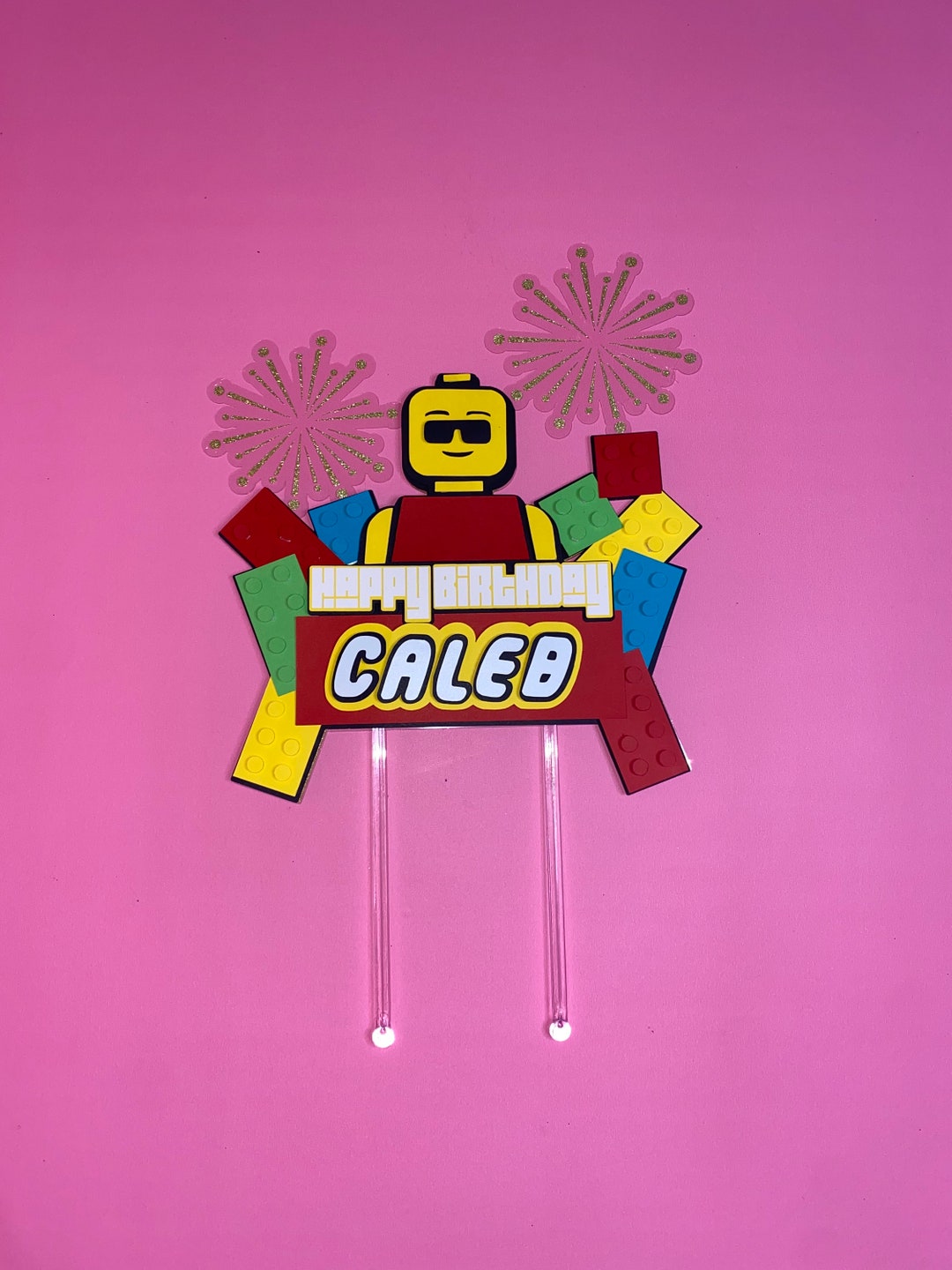 Blocks Cake Topper - Happy Birthday Cake Topper - Etsy