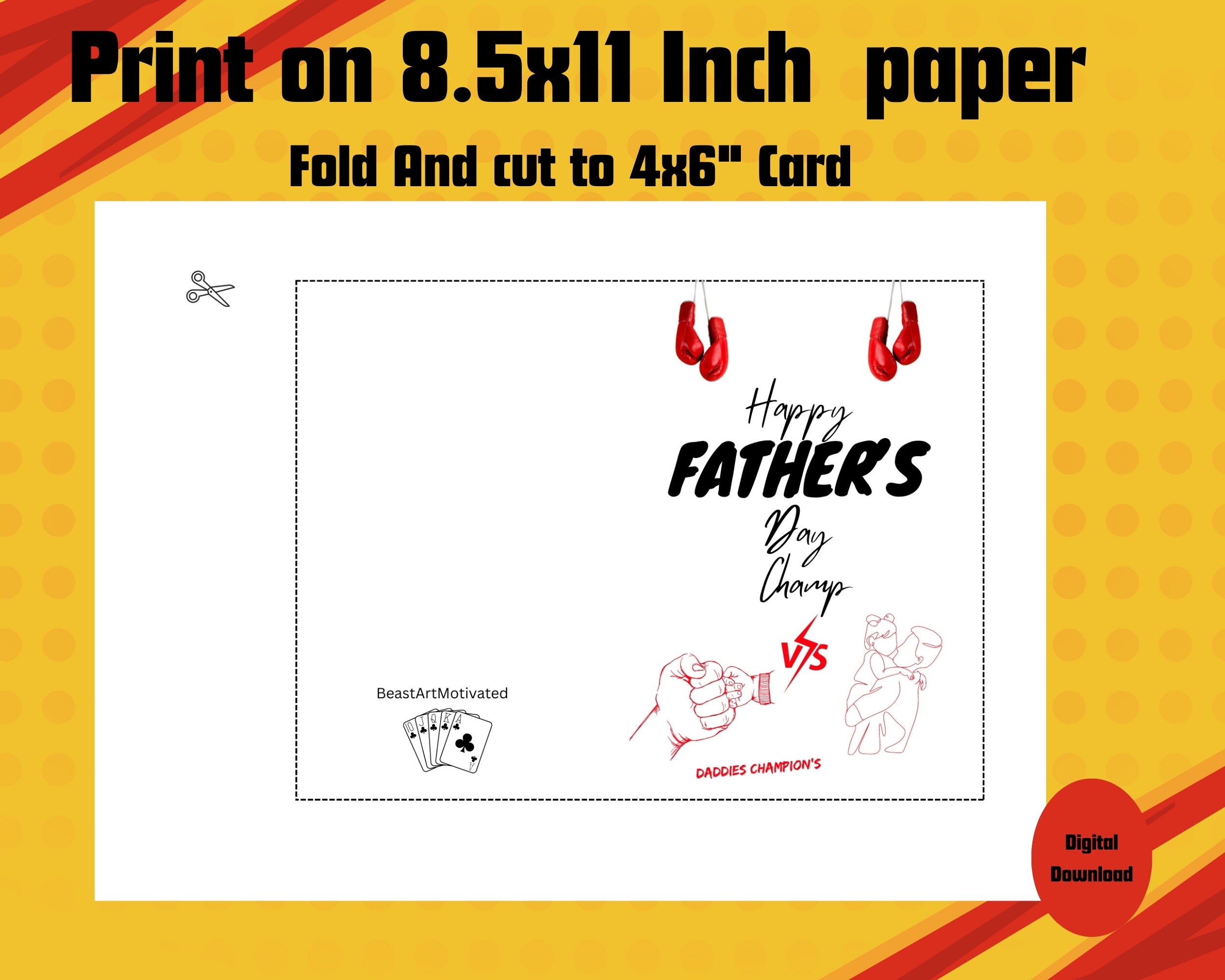 Champion Dad Fathers Day Card , Boxing Card, Kickboxing Card for Him ...