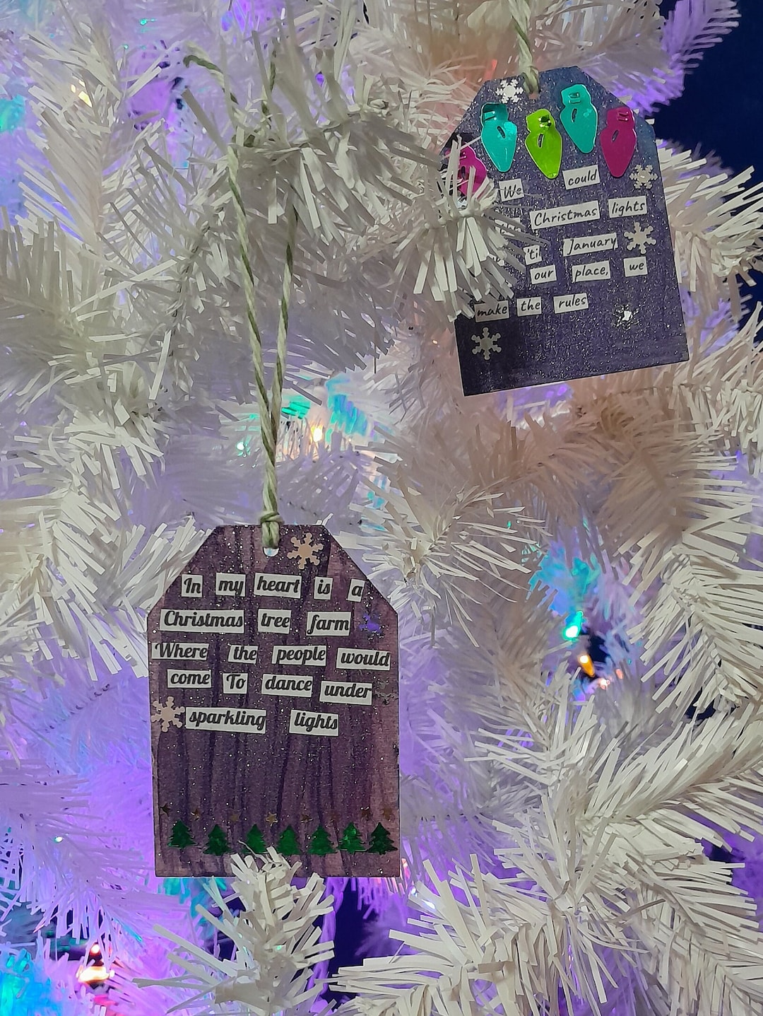 Taylor Swift Lover Christmas Tree Farm Wooden Card Ornament - Etsy