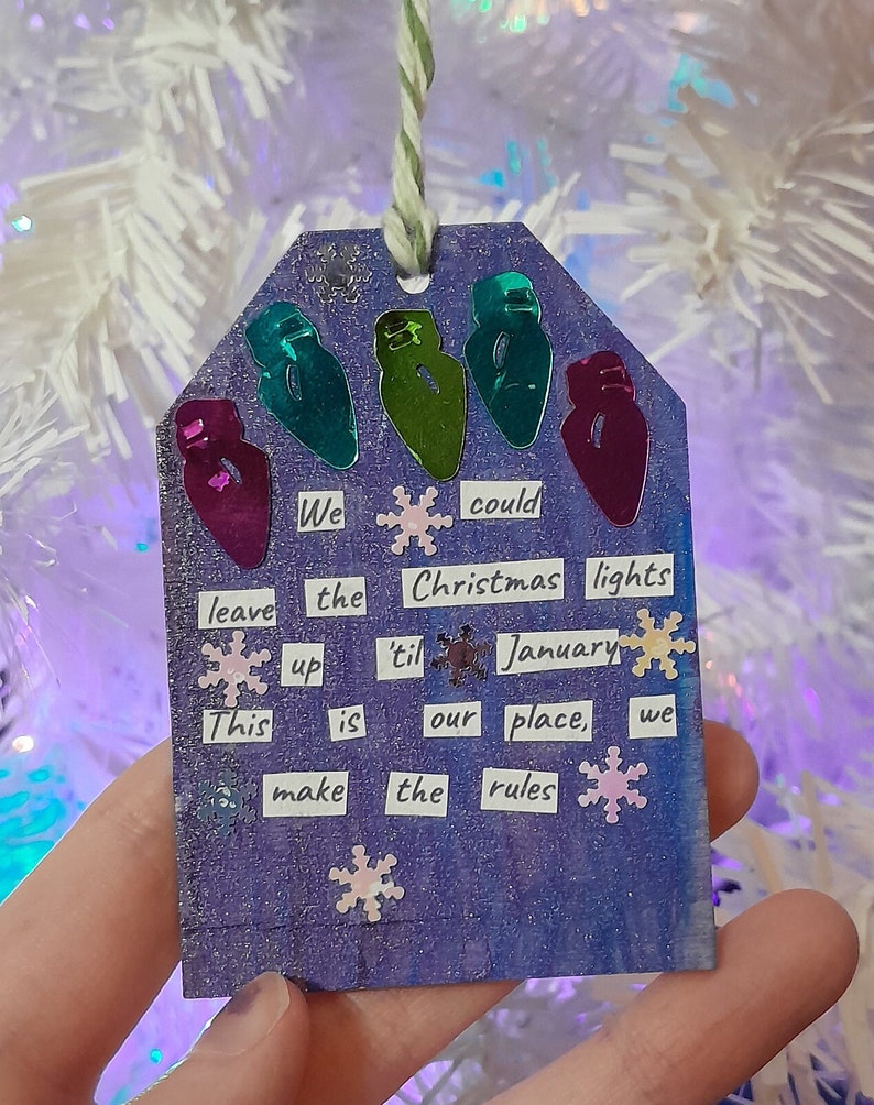 Taylor Swift Lover Christmas Tree Farm Wooden Card Ornament - Etsy