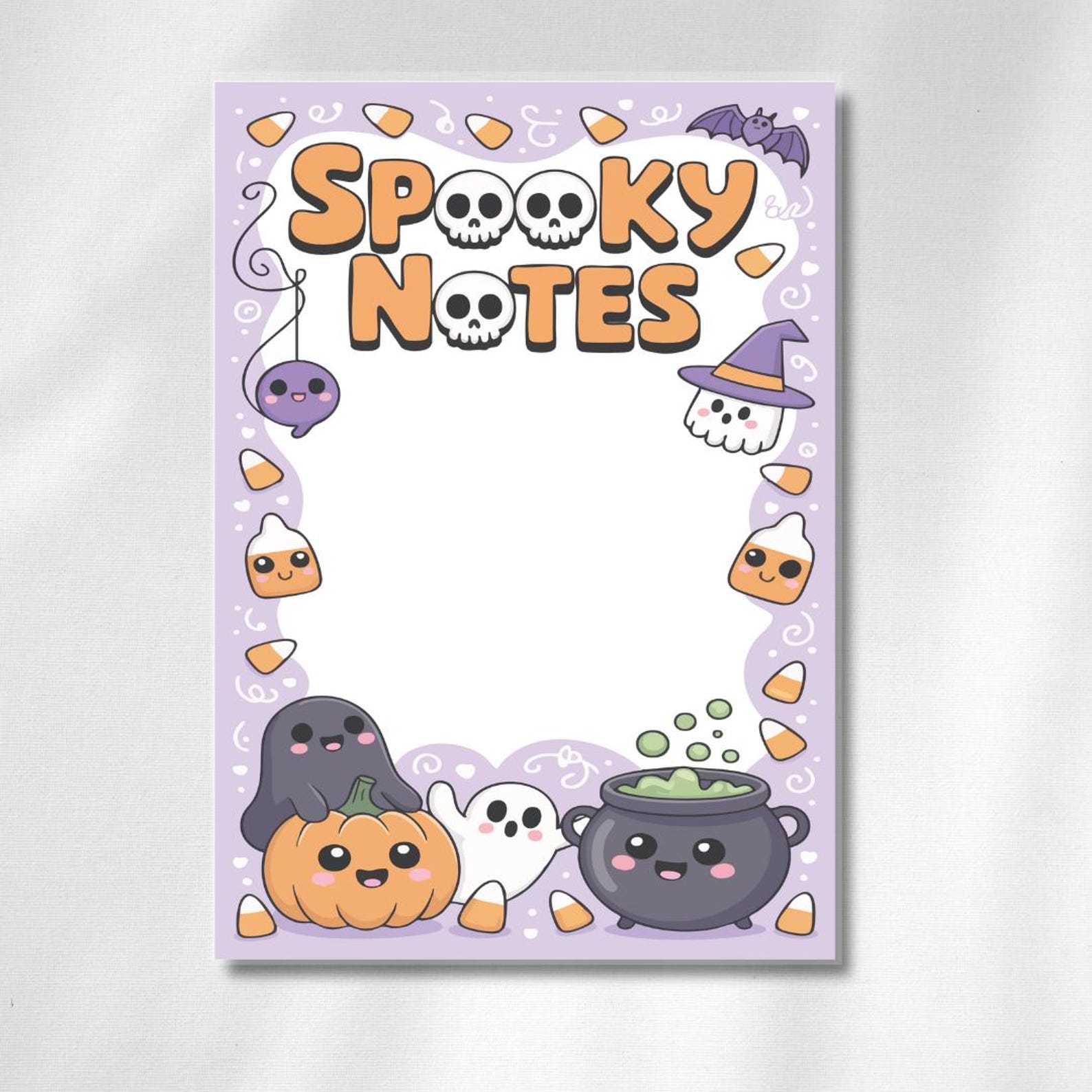 Cute Halloween Spooky Notes Notepad Set, 6 Design A5 A6 Notepads for ...