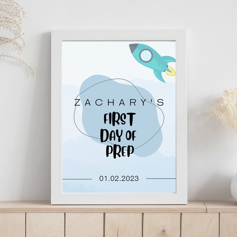 First Day of School Poster Rocket - Etsy