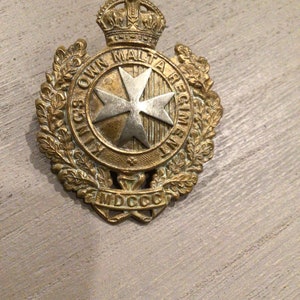 British King’s Own Malta Regiment MDCCC (1800) Military Cap Badge - Etsy