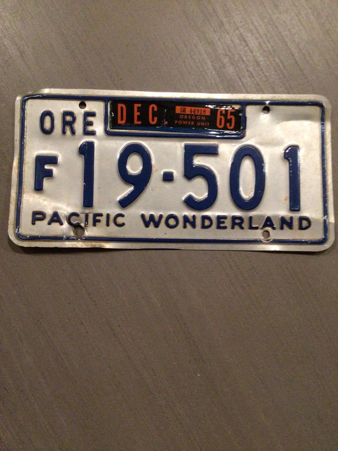 1965 Oregon License Plate - Etsy